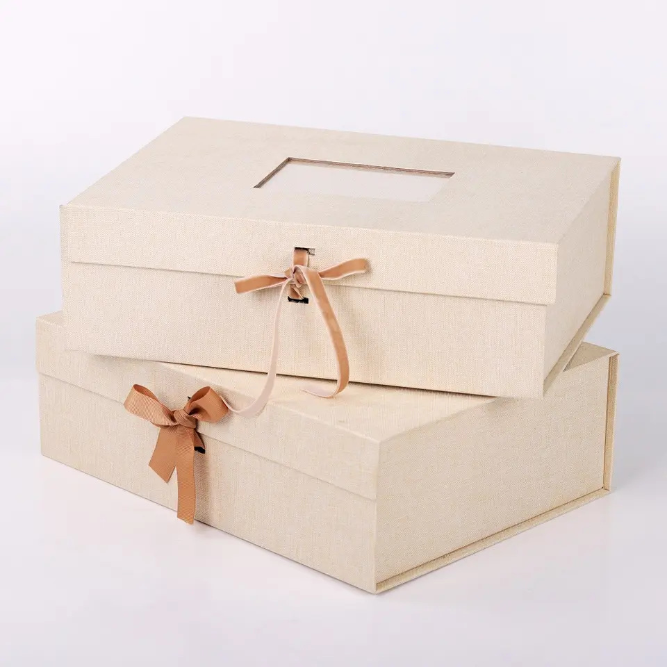 China Support custom linen folding delivery clothing gift box folding ...