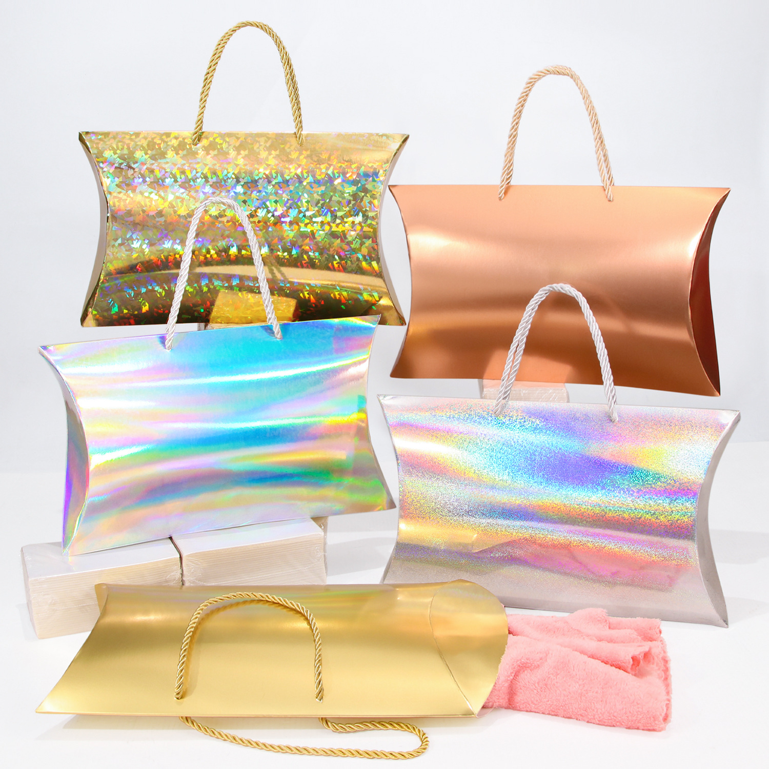 China 2024 Factory High-end Supports Custom Pillow Shaped Gift Paper ...